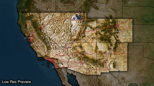 16k Digital Southwest Map – Trilogy Maps