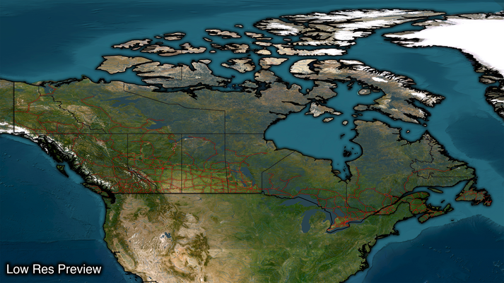 16k Digital Canada Map – Trilogy Maps