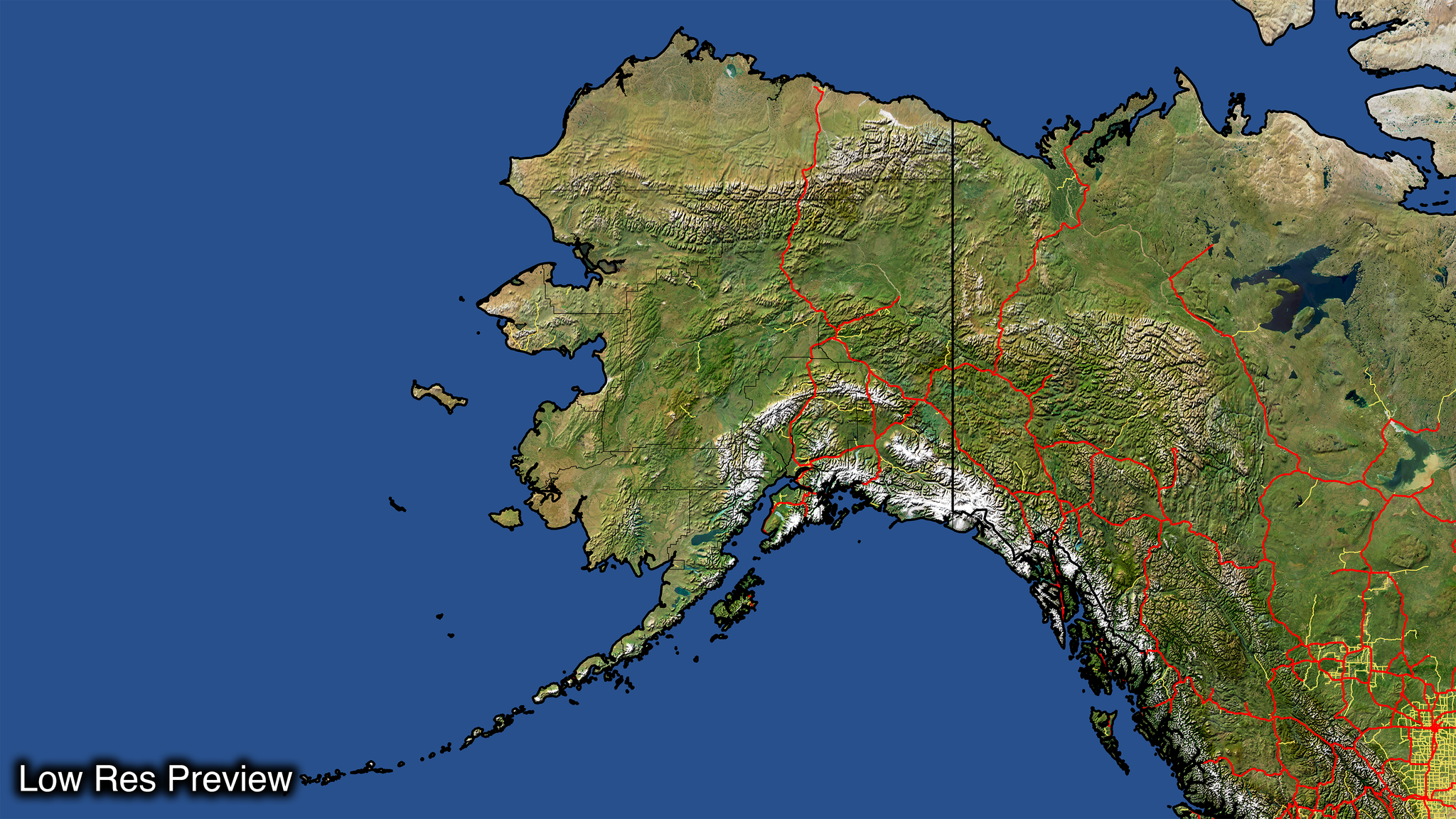 16k Digital Alaska Map – Trilogy Maps