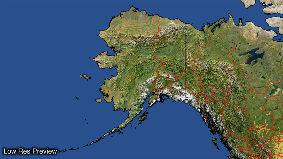 16k Digital Alaska Map – Trilogy Maps