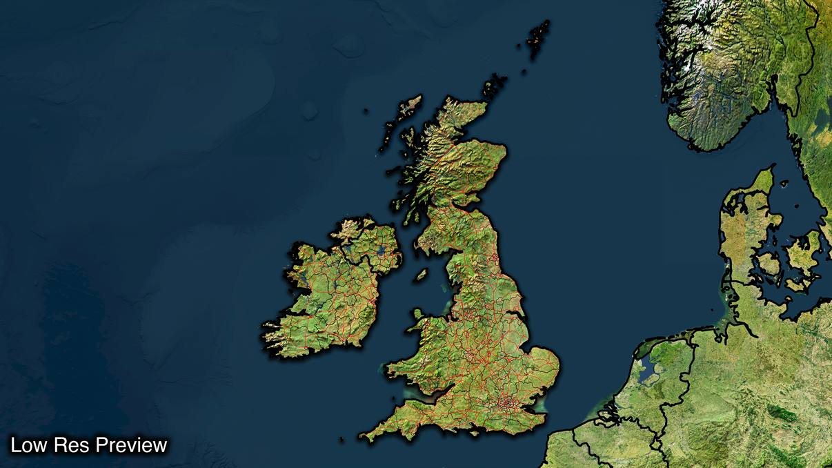 16k Digital UK Map – Trilogy Maps