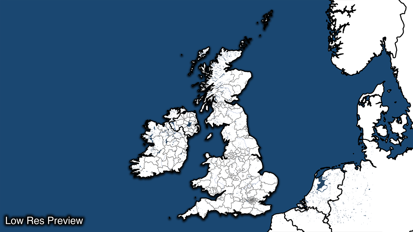16k Digital UK Map – Trilogy Maps
